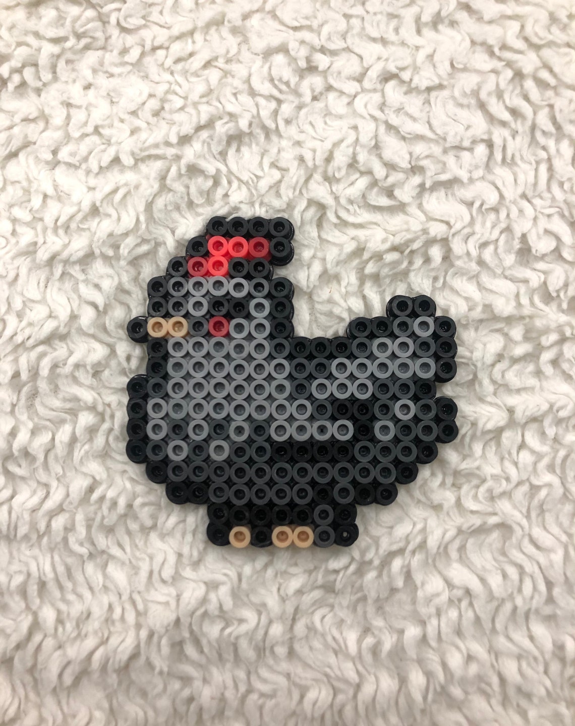 Stardew Valley farm animal chicken sprite Perler Bead Art | Etsy