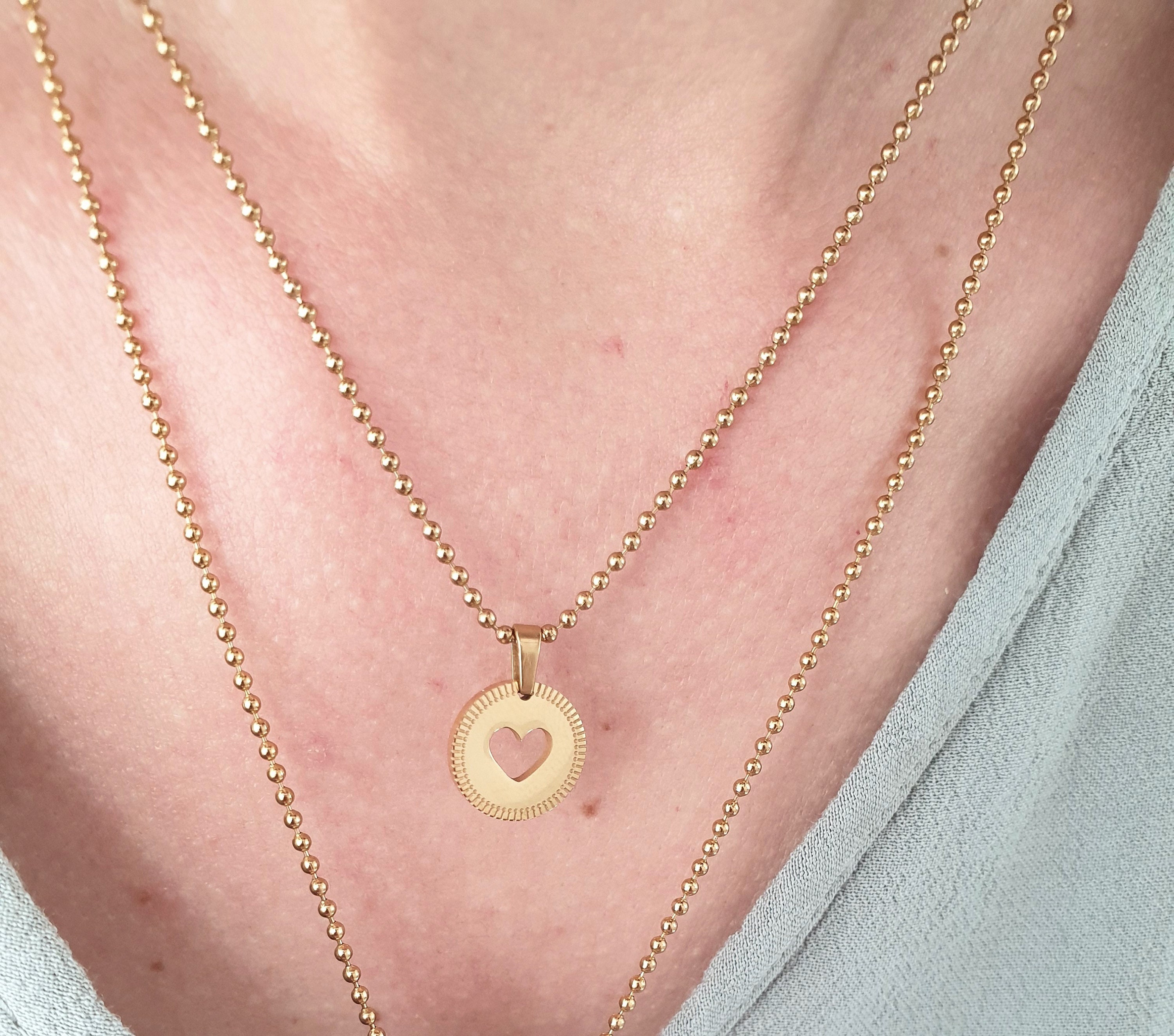 Heart Chain Heart Person Chain With Pendant Friendship - Etsy UK