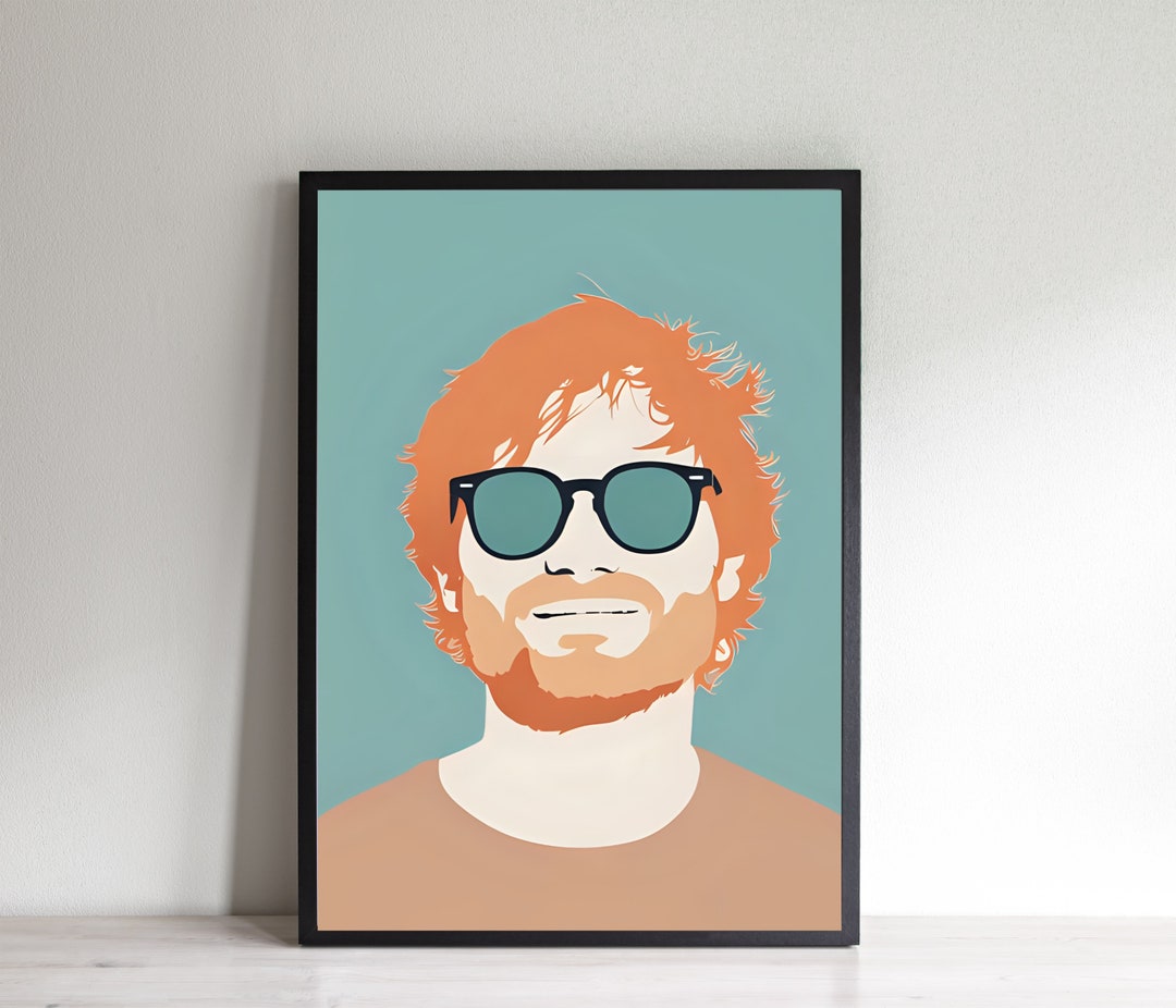 Ed Sheeran Poster Wall Art Ed Sheeran Singing Cool Music - Etsy