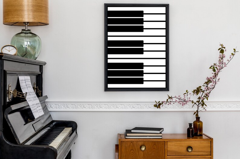 Piano Poster, Piano Wall Art, Piano Keys Print, Keyboard Gift, Birthday ...