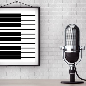 Piano Poster, Piano Wall Art, Piano Keys Print, Keyboard Gift, Birthday ...