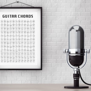 Guitar Chord Poster, Ultimate Guitar Chord Chart, Guitar Chord Print ...