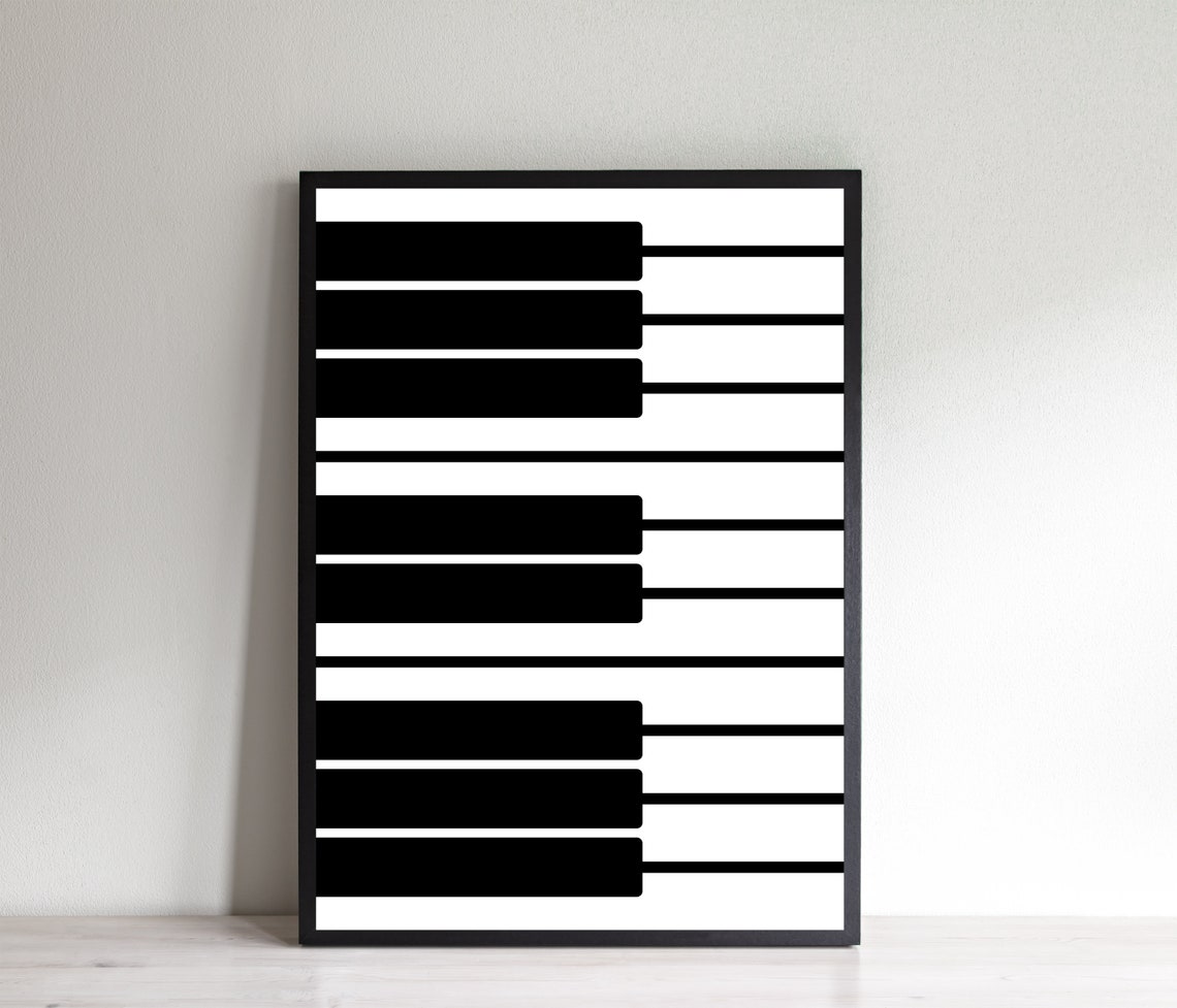 Piano Poster, Piano Wall Art, Piano Keys Print, Keyboard Gift, Birthday ...