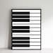 Piano Poster, Piano Wall Art, Piano Keys Print, Keyboard Gift, Birthday ...