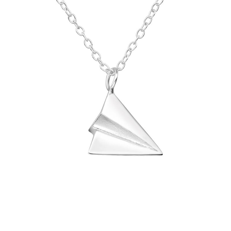 Paper Airplane Necklace - Etsy