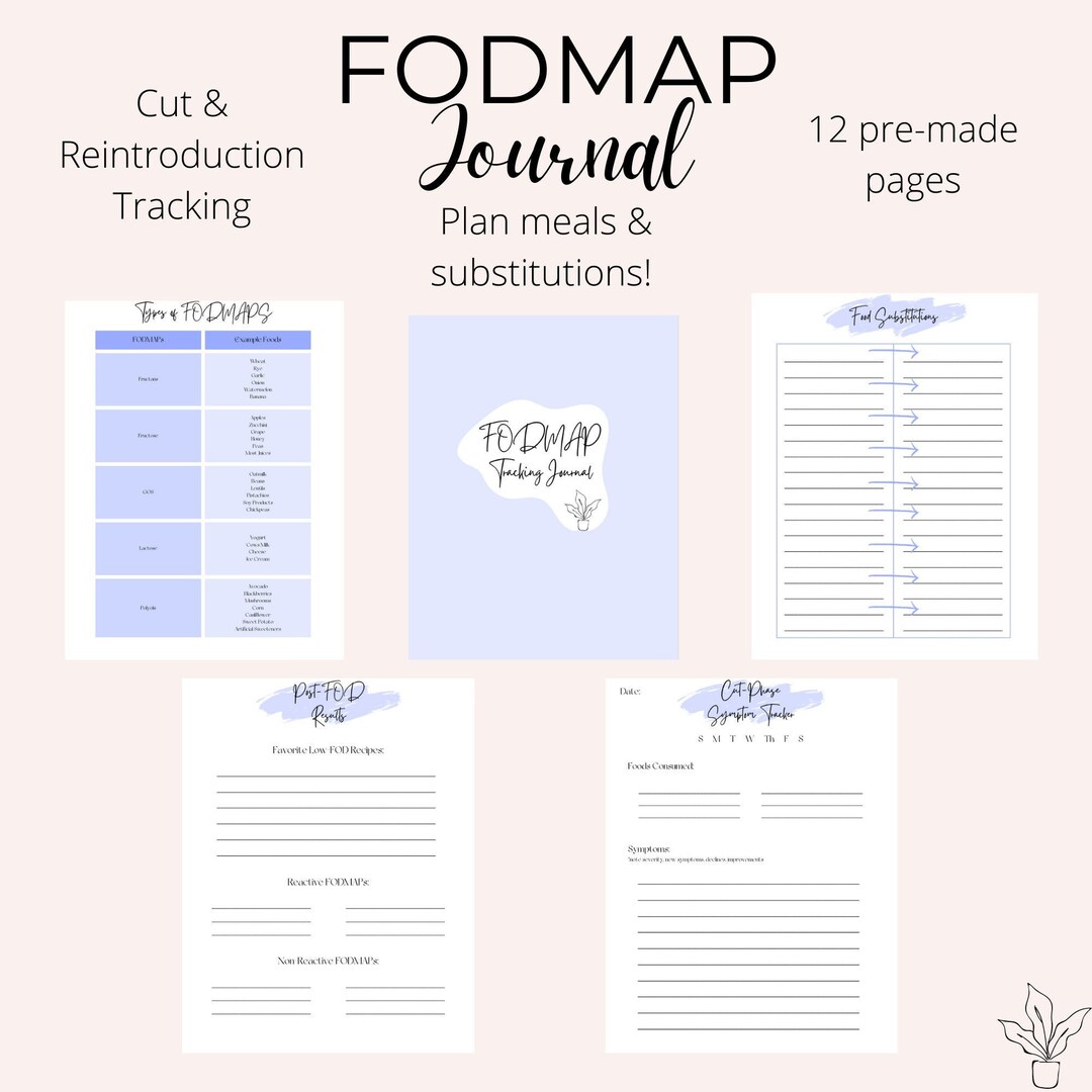 FODMAP / IBS Tracking Journal | Digital Download PDF | Track and Plan ...