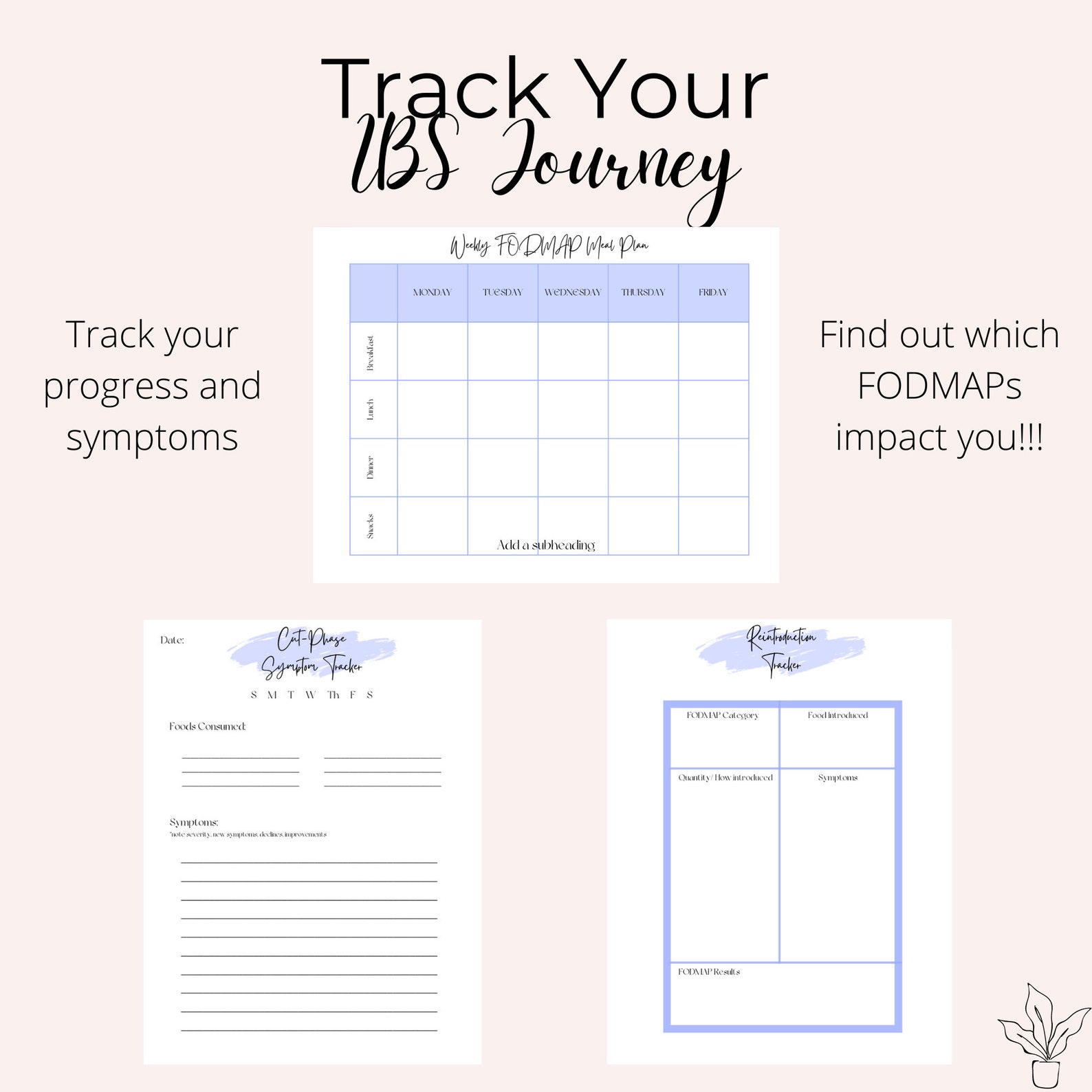 FODMAP / IBS Tracking Journal | Digital Download PDF | Track and Plan ...
