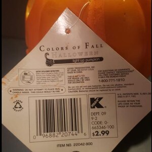 5 Light up Foam Pumpkin Trendmasters With Tag 2000 Out of Warehouse ...