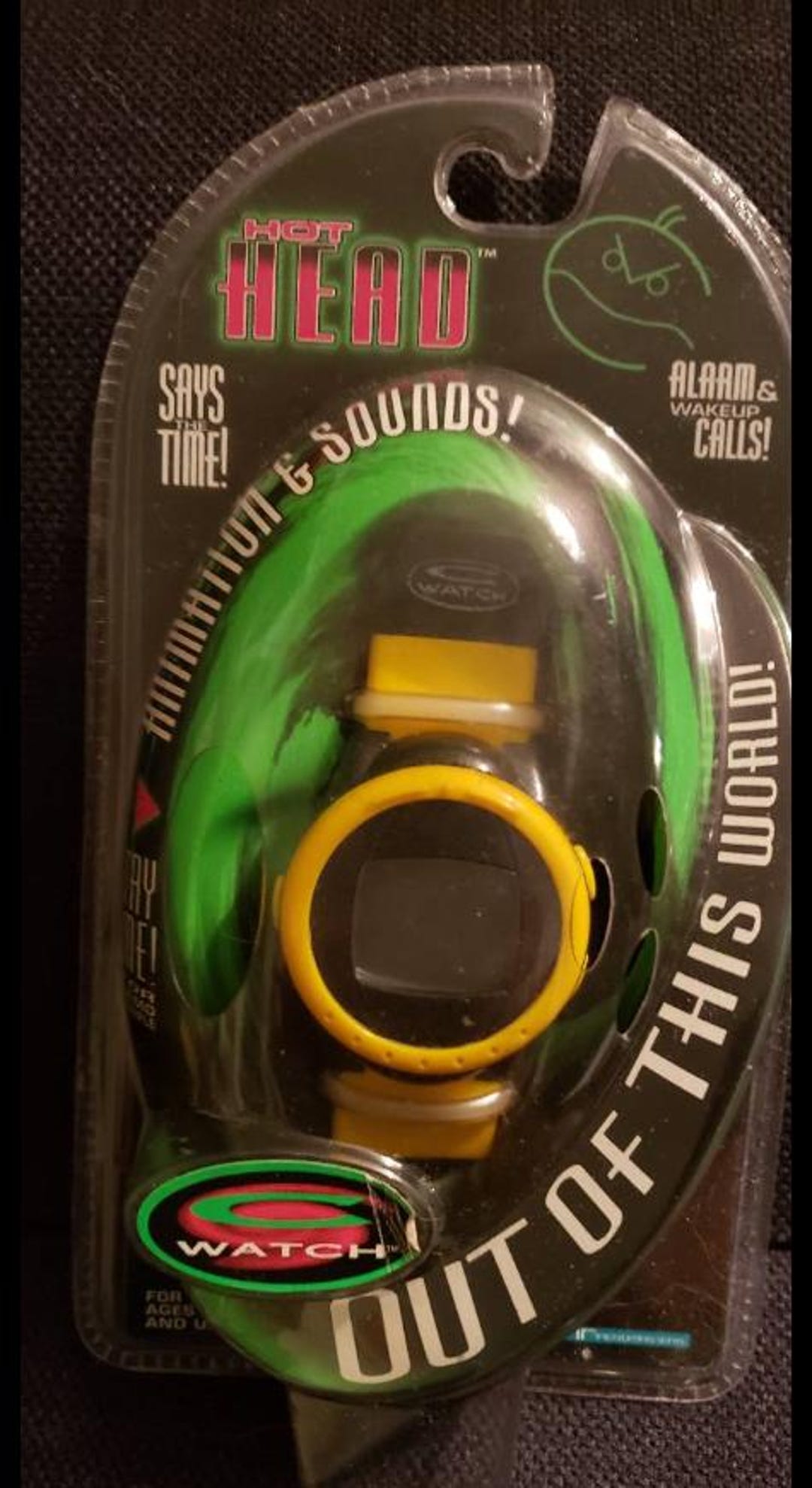 Hot Head Animated C Watch - Unopened MIP Trendmasters - 1998 Black ...