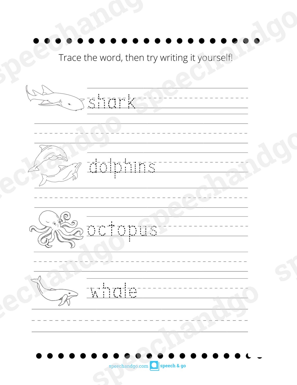 Under the Sea Animals Printable Coloring & Activity Book - Etsy