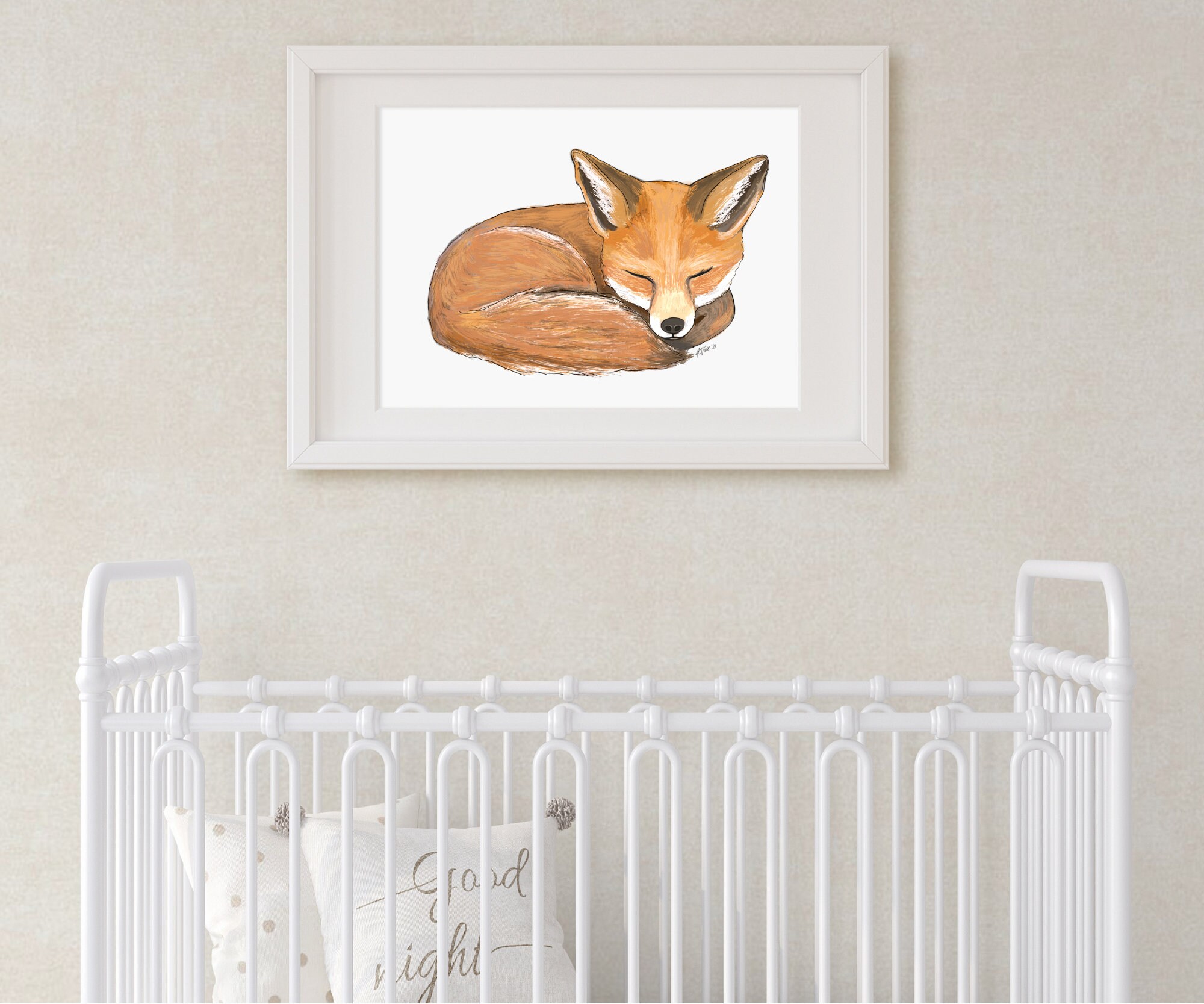 Baby Fox Nursery Printable Fox Pup Print Kids Room - Etsy Italia