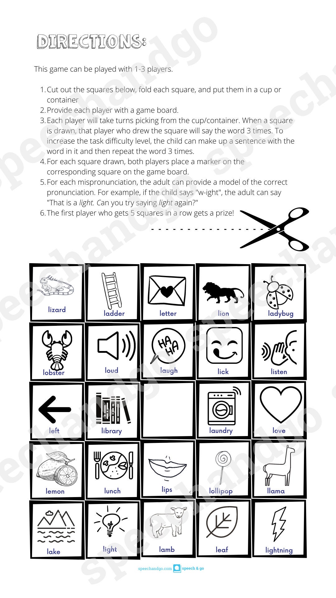 Articulation Bingo /l/ Printable Boards and Powerpoint/google Slides ...