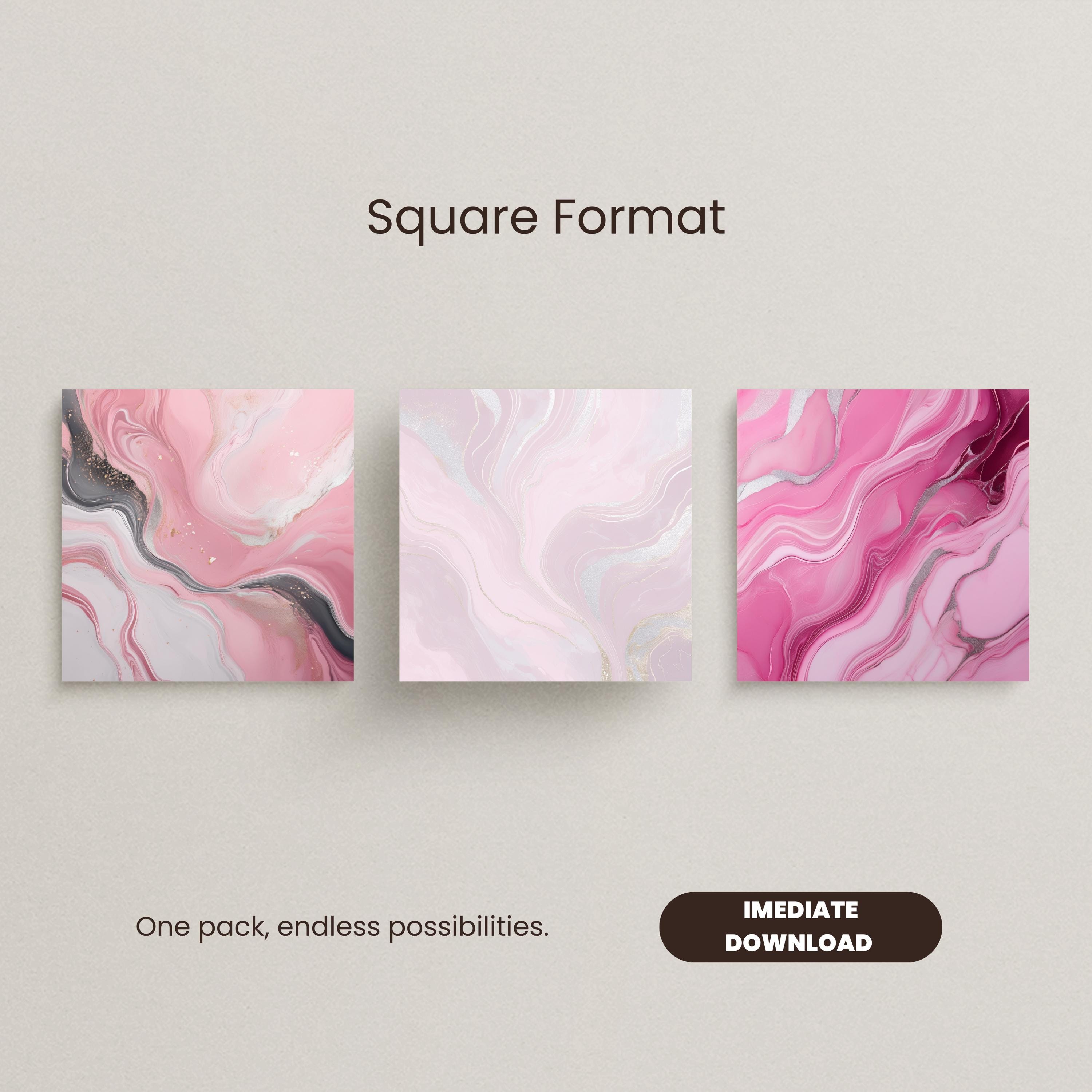 Pink Marble Digital Papers - Blush Pink Marble Backgrounds With Hints ...