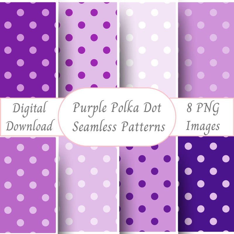 Purple Polka Dots - Etsy