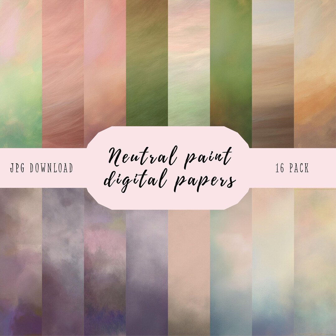 Neutral Digital Paint Backgrounds, Earthy Digital Papers, Jpg Download ...