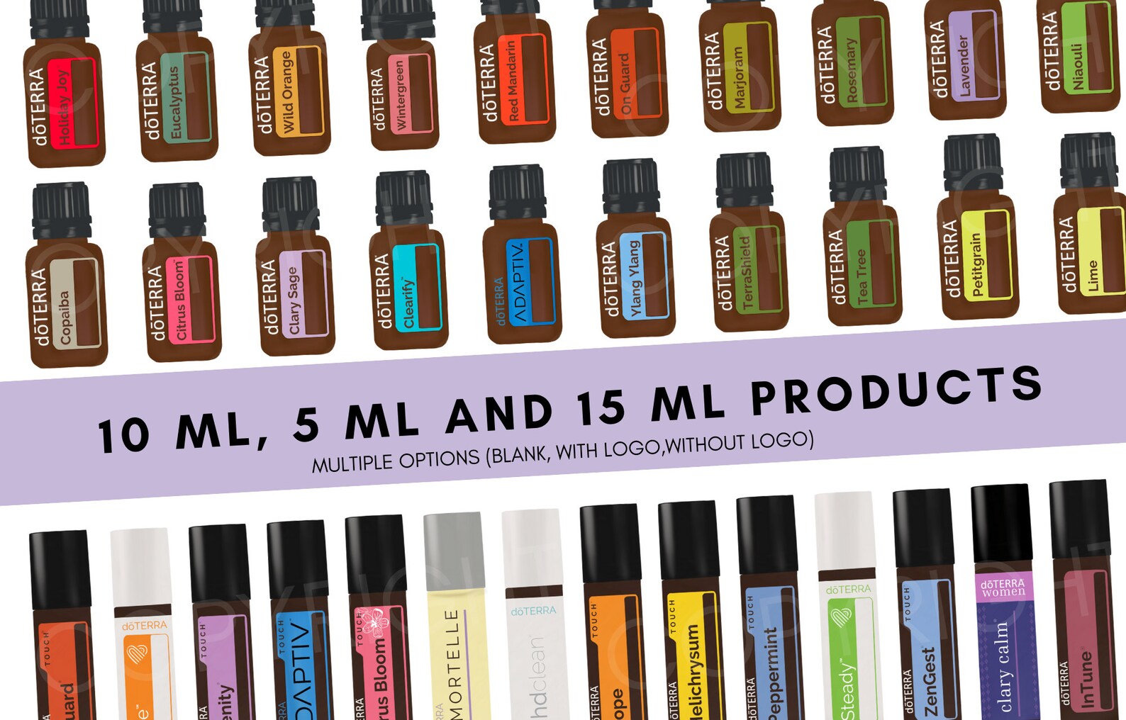 ESSENTIAL OIL Clip Art Hand Drawn Illustrated Doterra - Etsy