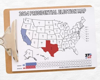 Electoral College Coloring Page Updated for 2024 - Etsy