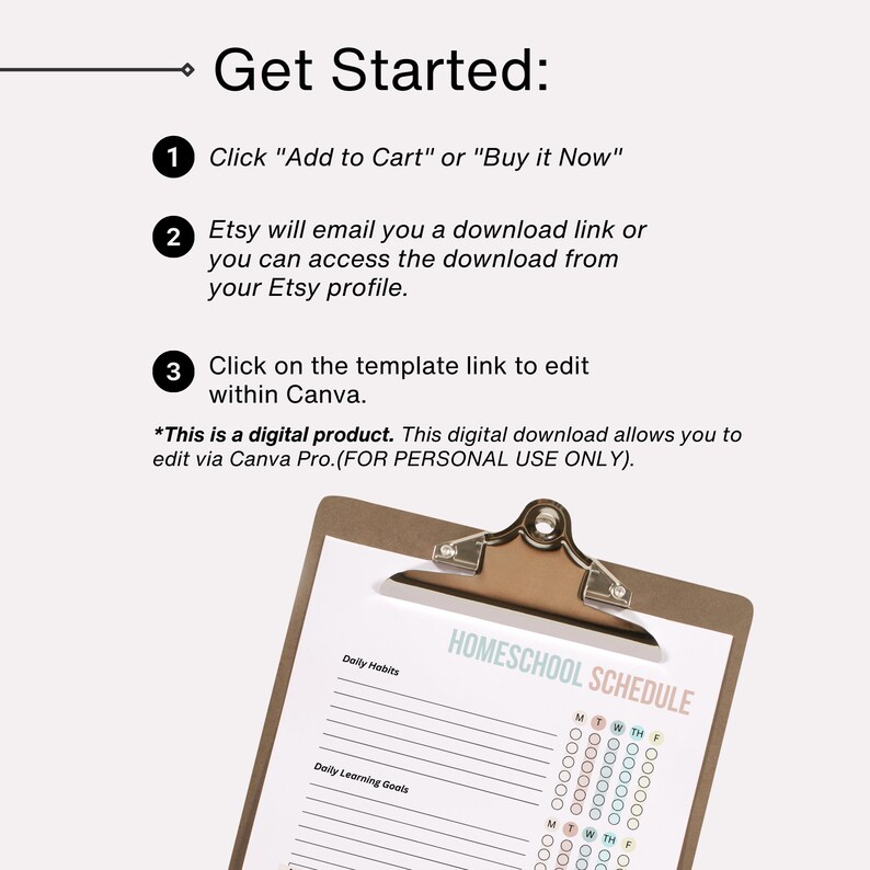 Homeschool Daily Schedule Printable Checklist Template Editable Kids ...