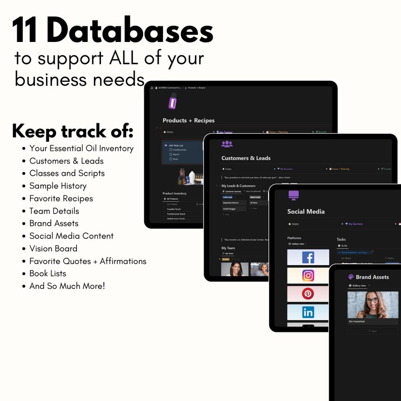 Notion Template Doterra Wellness Advocate, Essential Oil Digital ...