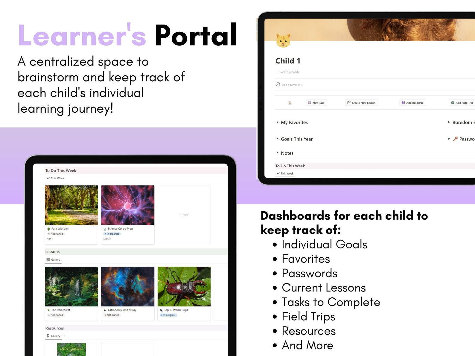 Digital Homeschool Planner NOTION TEMPLATE Homeschool - Etsy