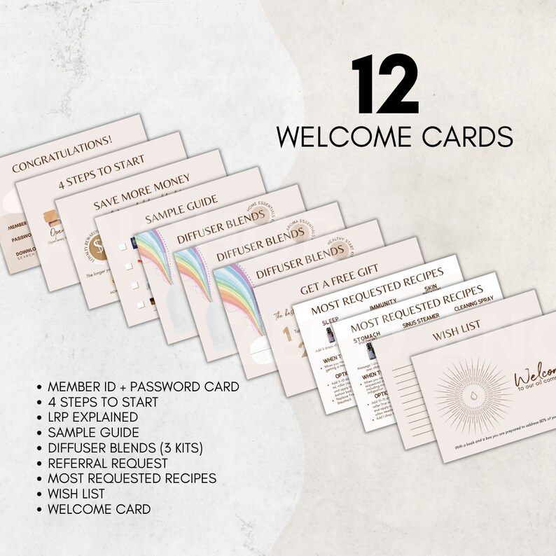 Download + Print Welcome Cards Doterra New Member Welcome Package/kit ...