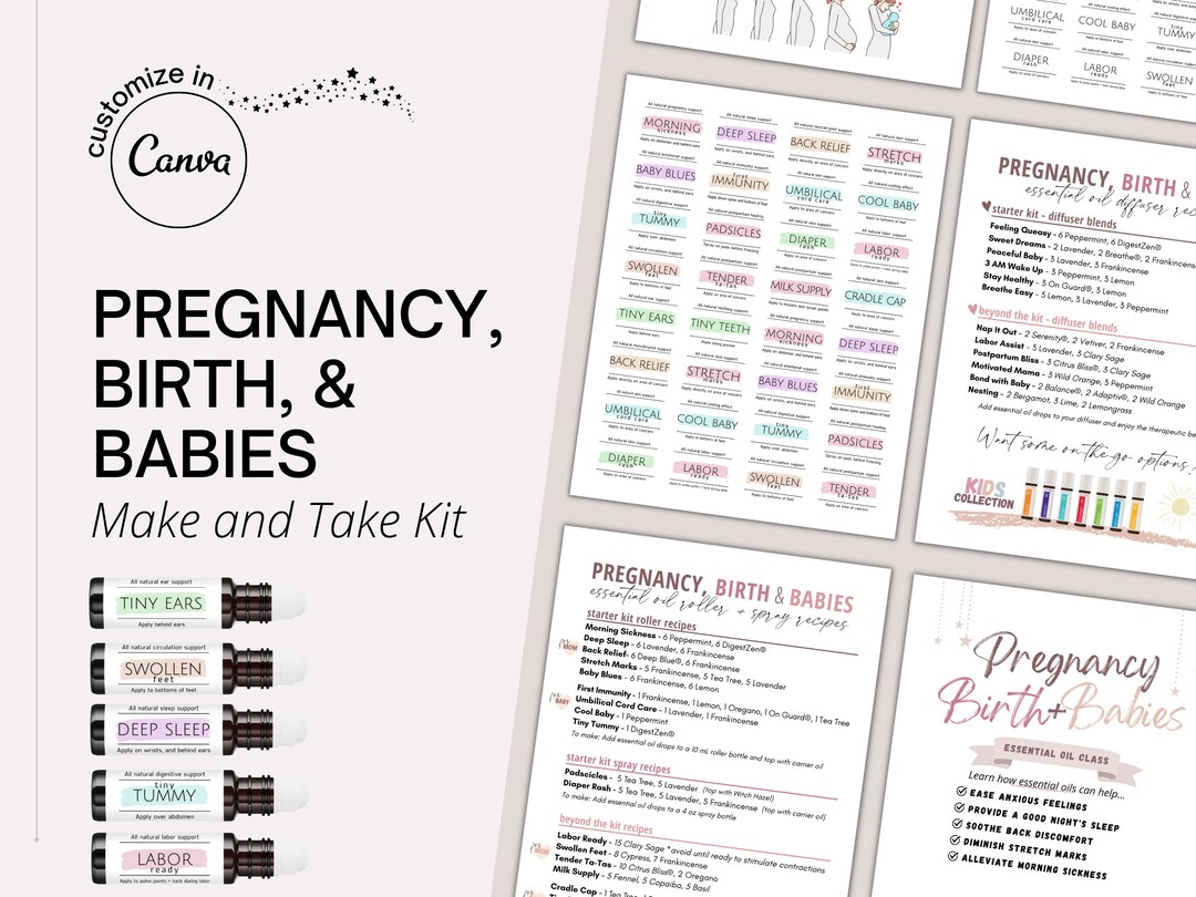 Essential Oil Make and Take Class Kit I Pregnancy, Birth + Babies I ...