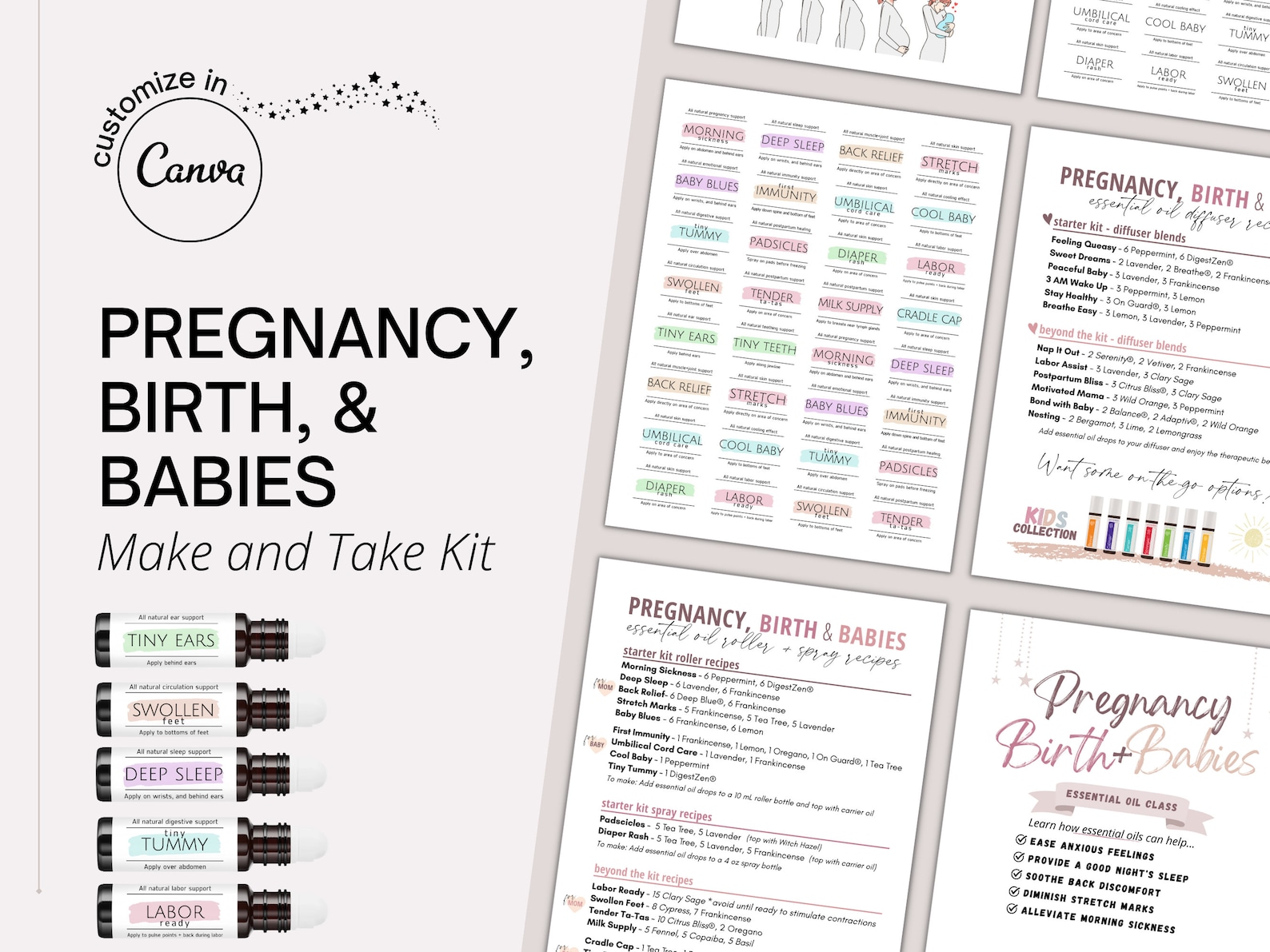 Essential Oil Make and Take Class Kit I Pregnancy, Birth + Babies I ...