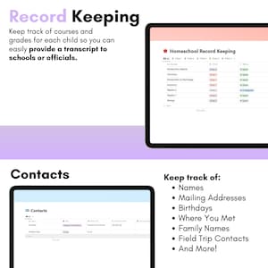 Digital Homeschool Planner NOTION TEMPLATE - Homeschool Planner for ...