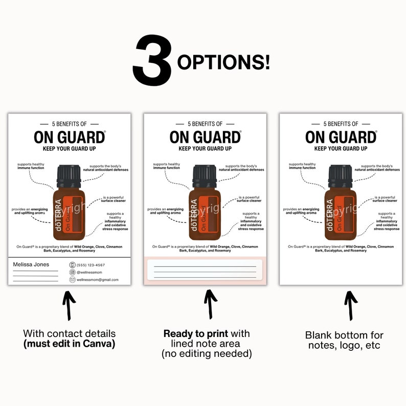 Doterra Sample Cards, Download + Print, Edit in Canva, Doterra New ...