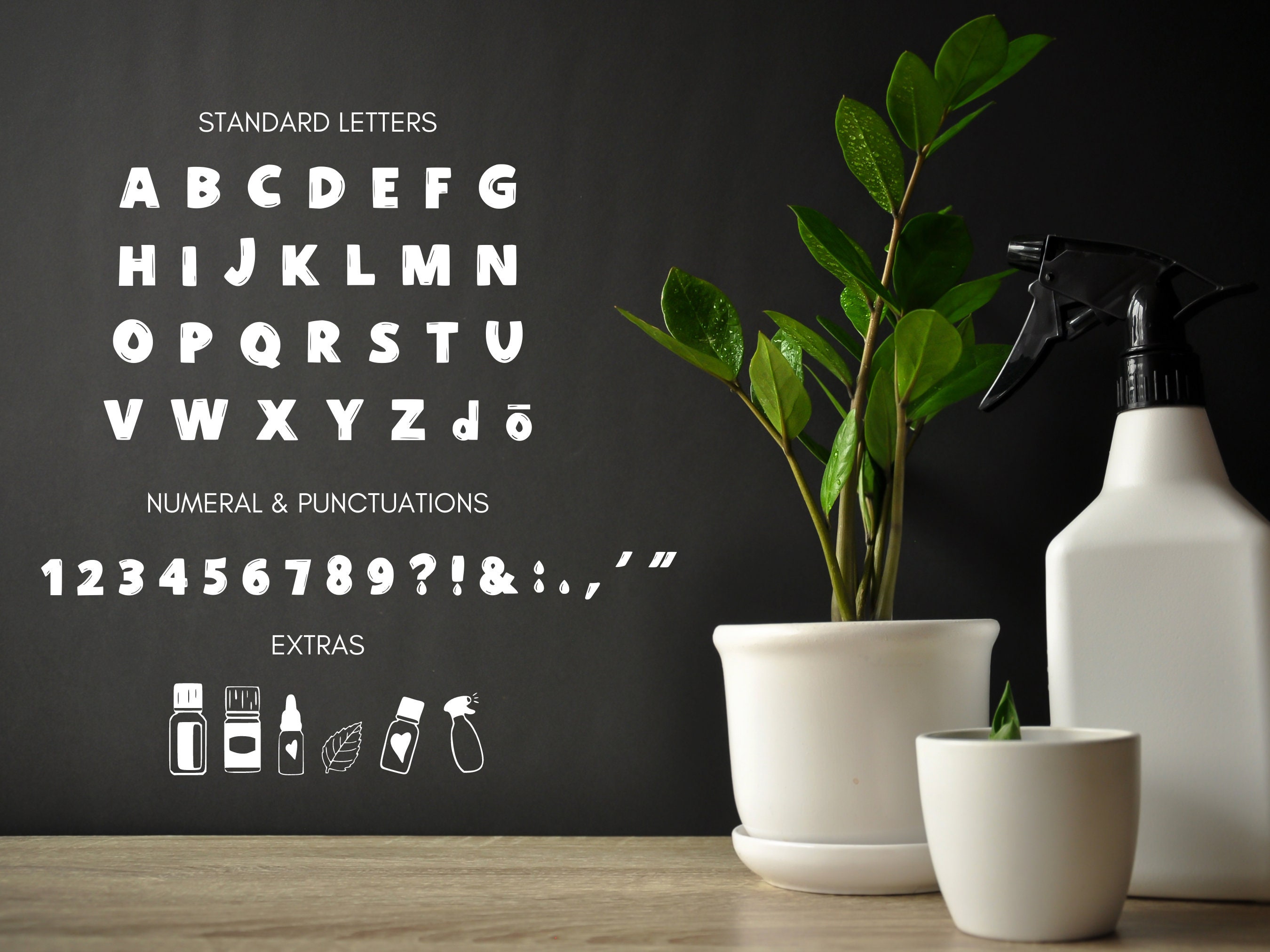 Oil Drops Font Bold Handwritten Chunky Font Cricut Fonts - Etsy