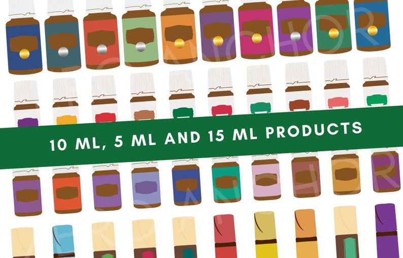 ESSENTIAL OIL Clip Art Hand Drawn Illustrated Young | Etsy