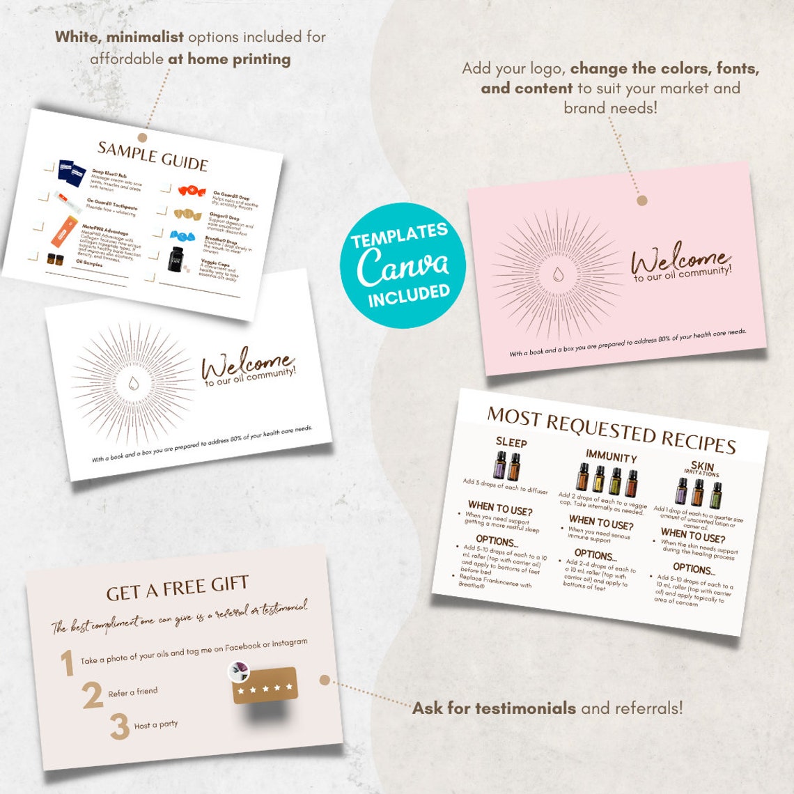 Download + Print Welcome Cards Doterra New Member Welcome Package/kit ...