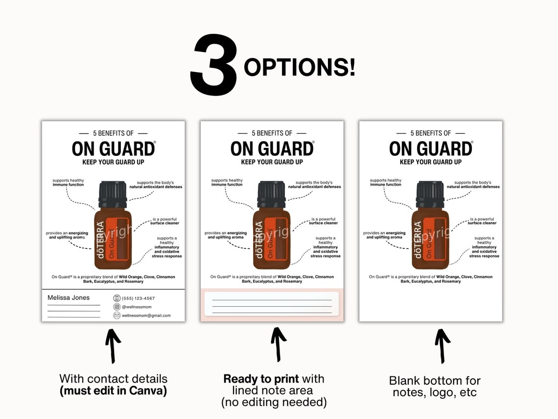Doterra Sample Cards Download Print Edit in Canva Doterra - Etsy