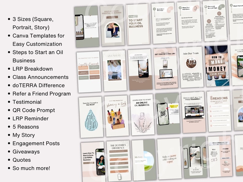Doterra Social Media Templates Doterra Business Doterra - Etsy
