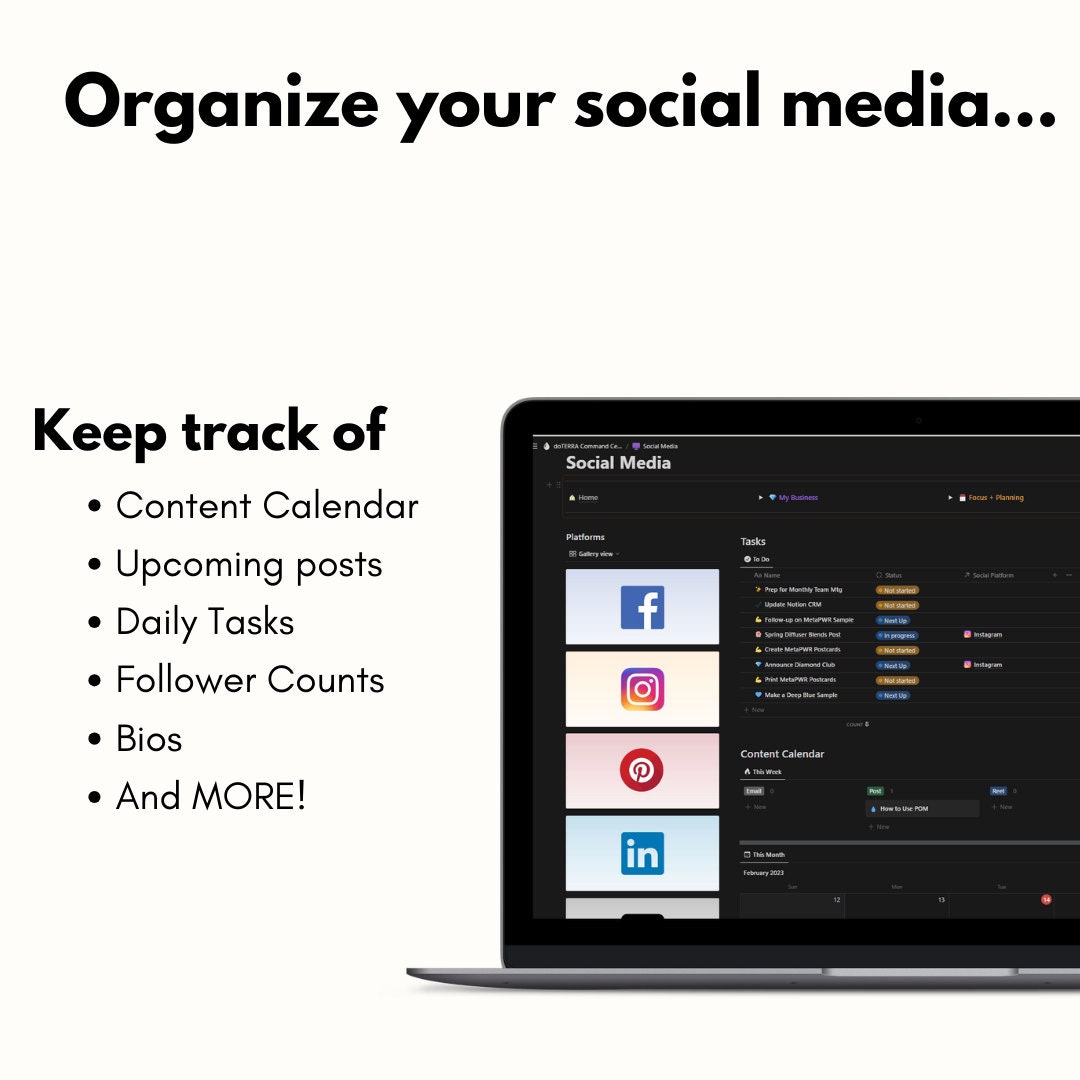 Notion Template Doterra Wellness Advocate, Essential Oil Digital ...