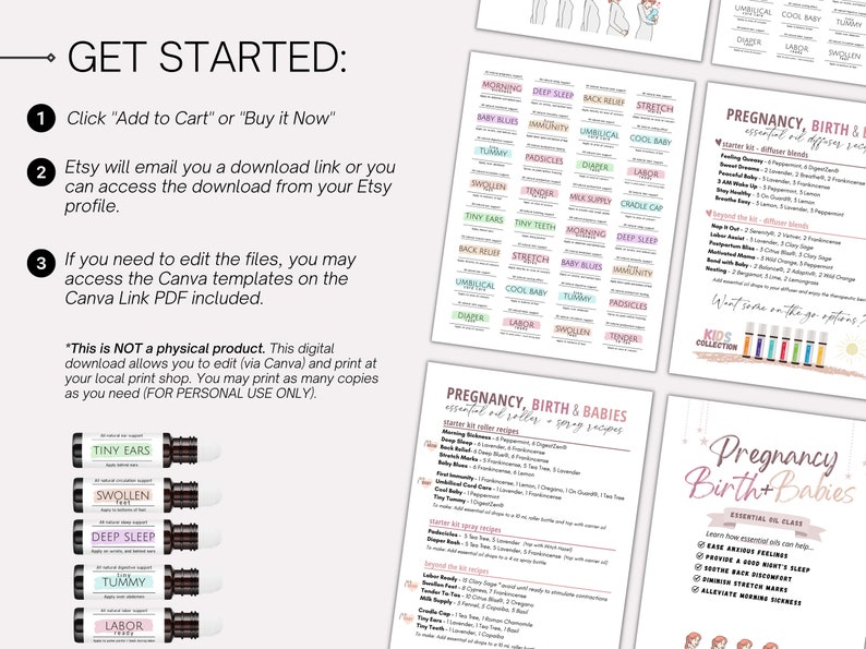 Essential Oil Make and Take Class Kit I Pregnancy, Birth + Babies I ...