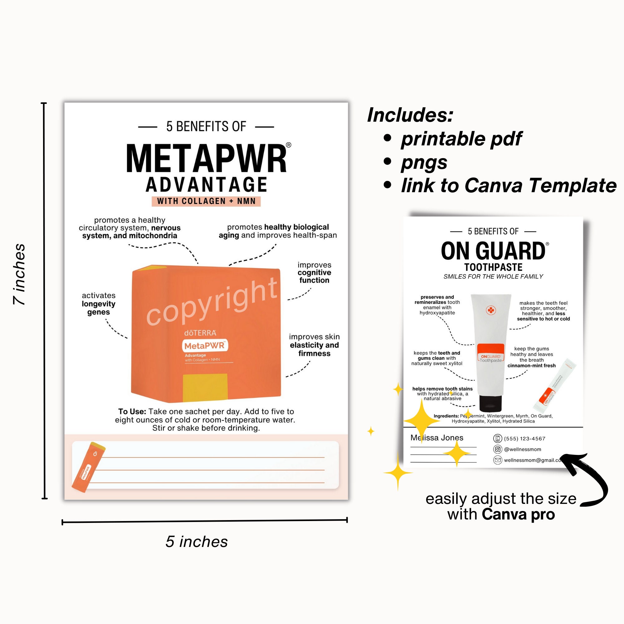 Doterra Sample Cards, Download Print, Edit in Canva, Doterra New Member ...