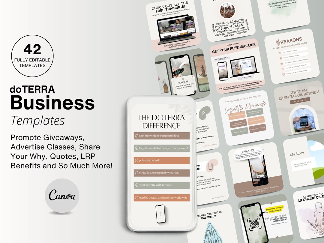 Doterra Social Media Templates Doterra Business Doterra - Etsy