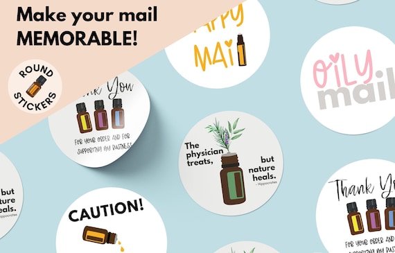 Essential Oil Stickers for Welcome Packages Customers | Etsy