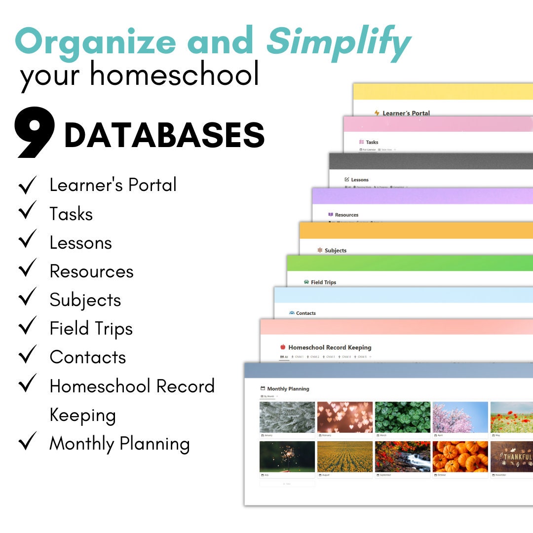 Digital Homeschool Planner NOTION TEMPLATE - Homeschool Planner for ...