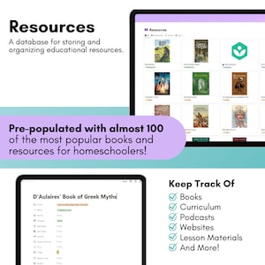 Digital Homeschool Planner NOTION TEMPLATE - Homeschool Planner for ...