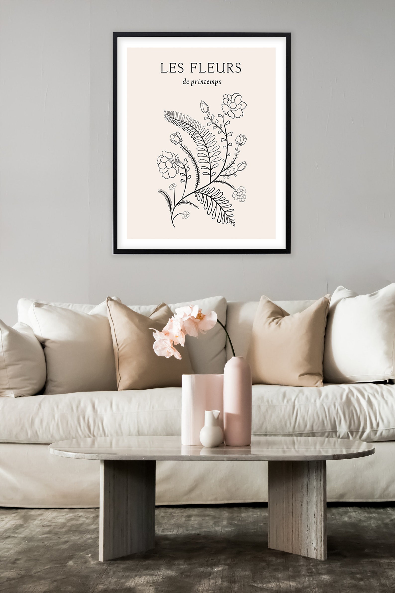 Floral Exhibition Print, Modern Abstract Floral Art, Botanical Museum ...