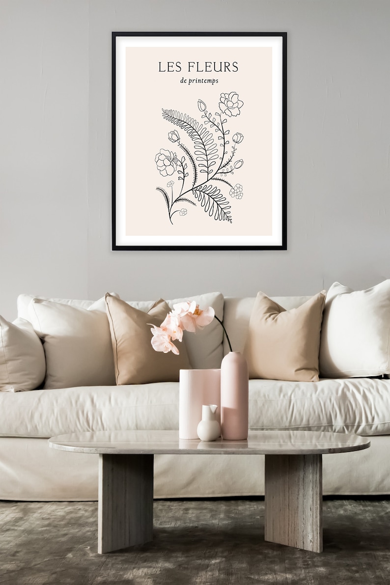 Floral Exhibition Print Modern Abstract Floral Art Botanical - Etsy
