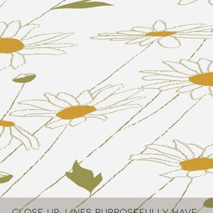 Boho Daisies Print, Line Art Drawing, Floral Printable, Daisies Wall ...