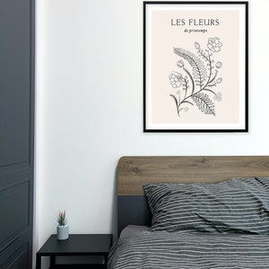 Floral Exhibition Print, Modern Abstract Floral Art, Botanical Museum ...