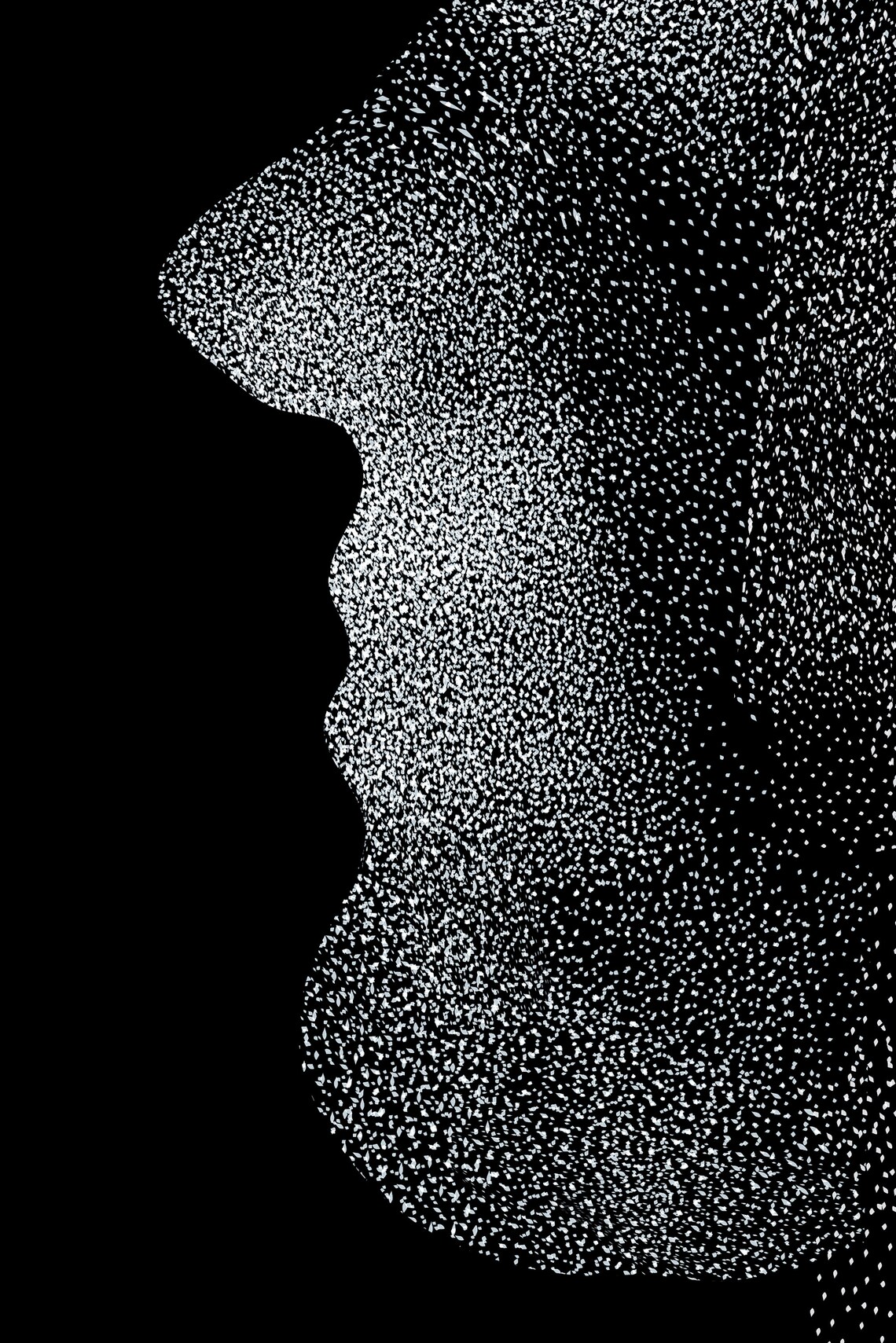 Abstract Face Print Minimalist Figure Print Chic Stipple - Etsy