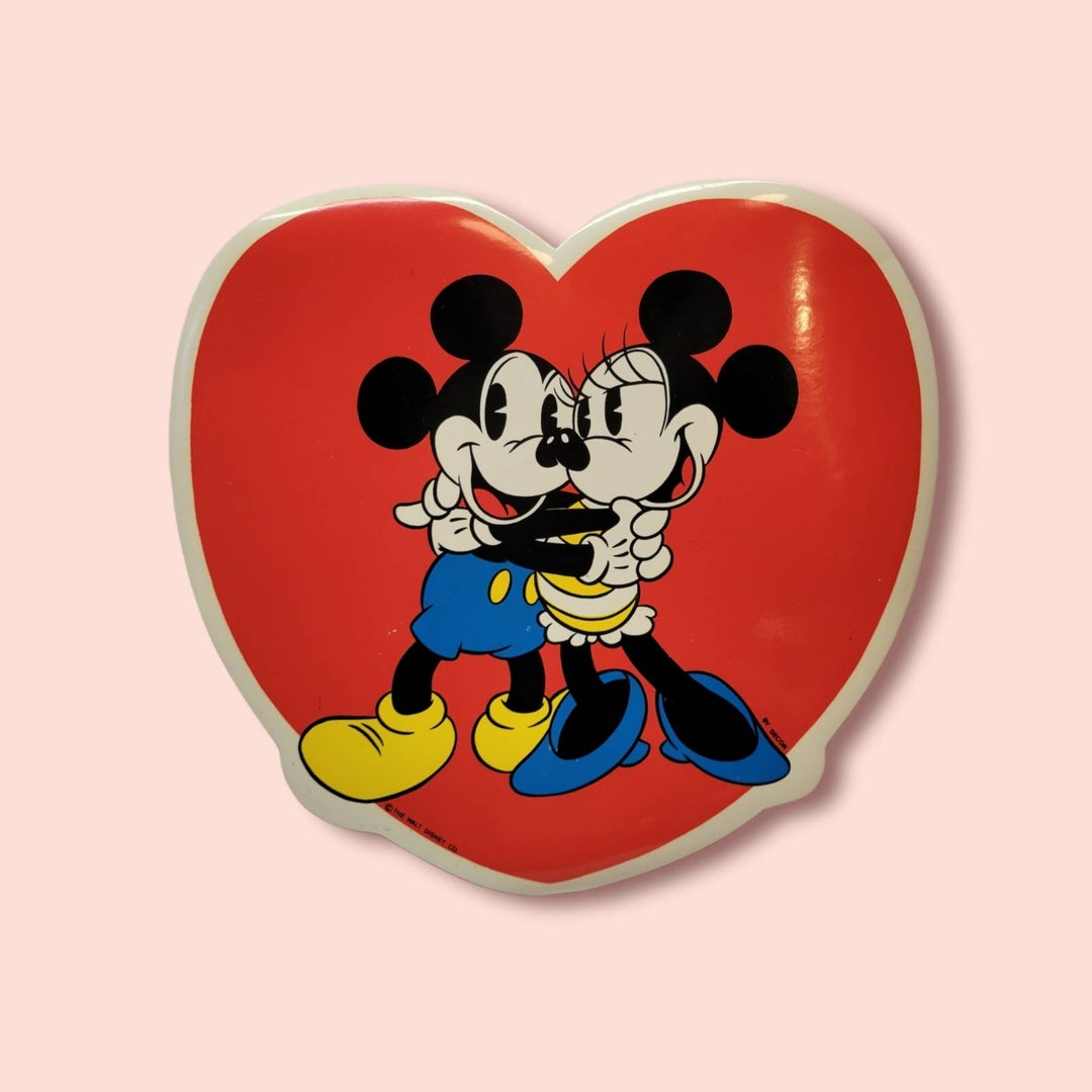 Mickey & Minnie Mouse Heart Shaped Placemat - Etsy