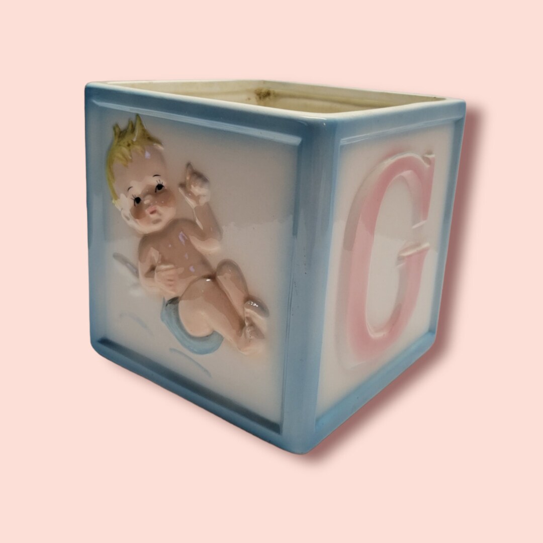 Vintage 1961 Samson Imports Baby Block Planter - Etsy
