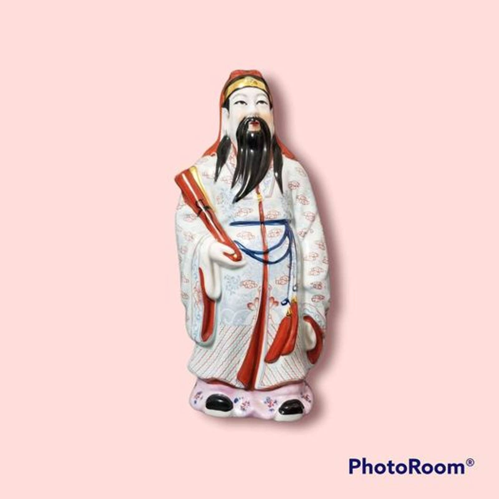 Vintage Chinese Porcelain Man Figurine - Etsy