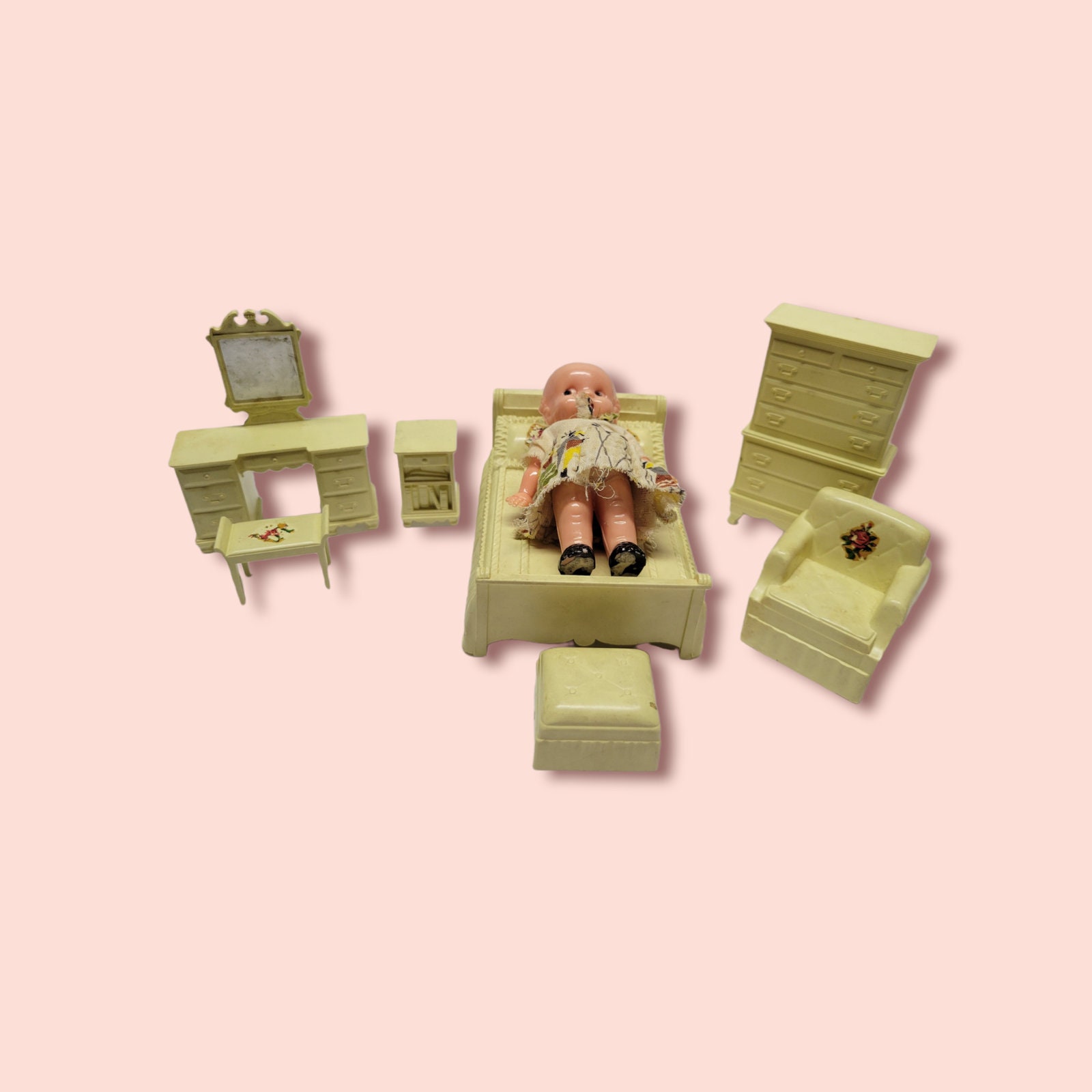 Vintage Mar Plastics Doll House Furniture Set 18 Pieces - Etsy